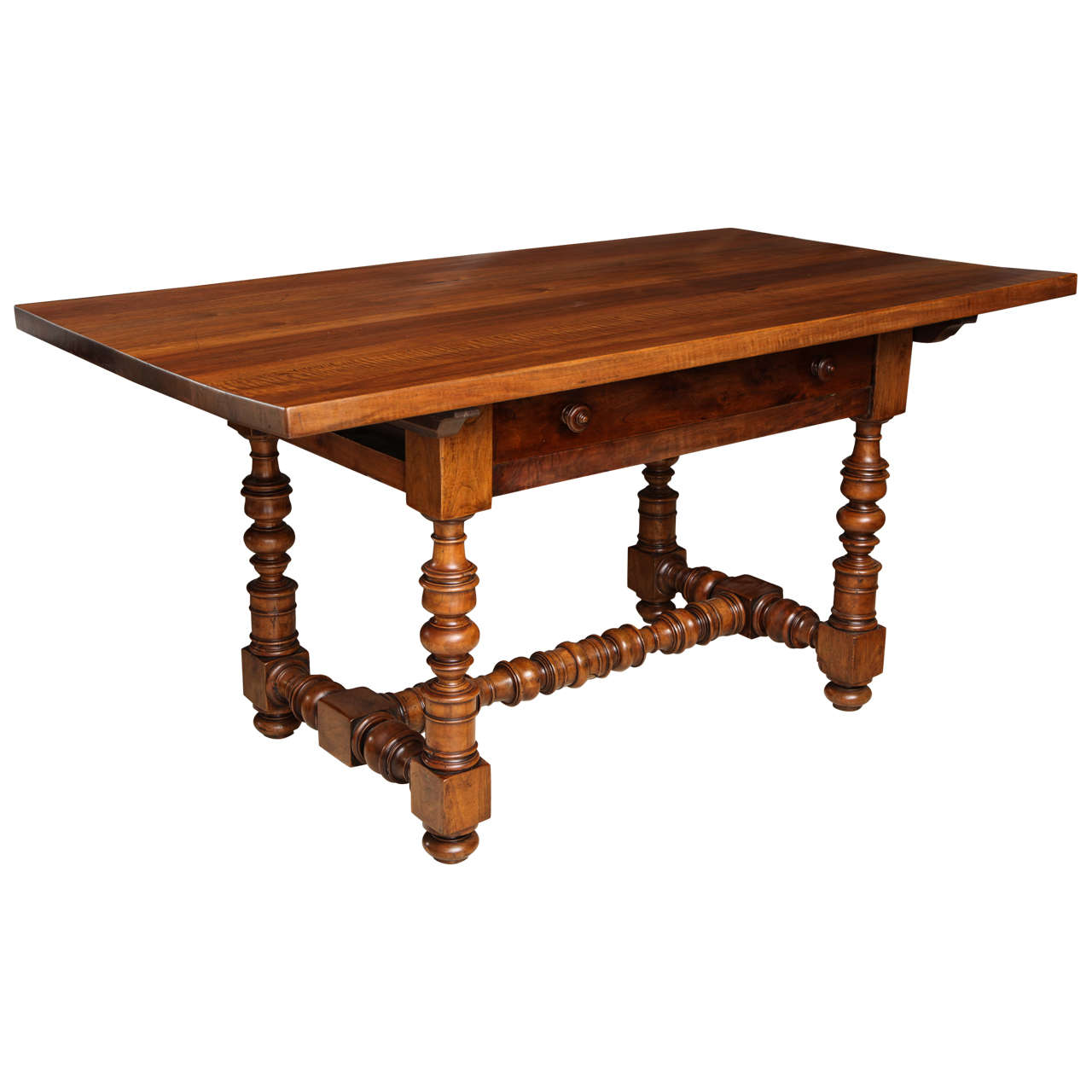 18th Century Spanish Library Table in Walnut with Carved Details For ...