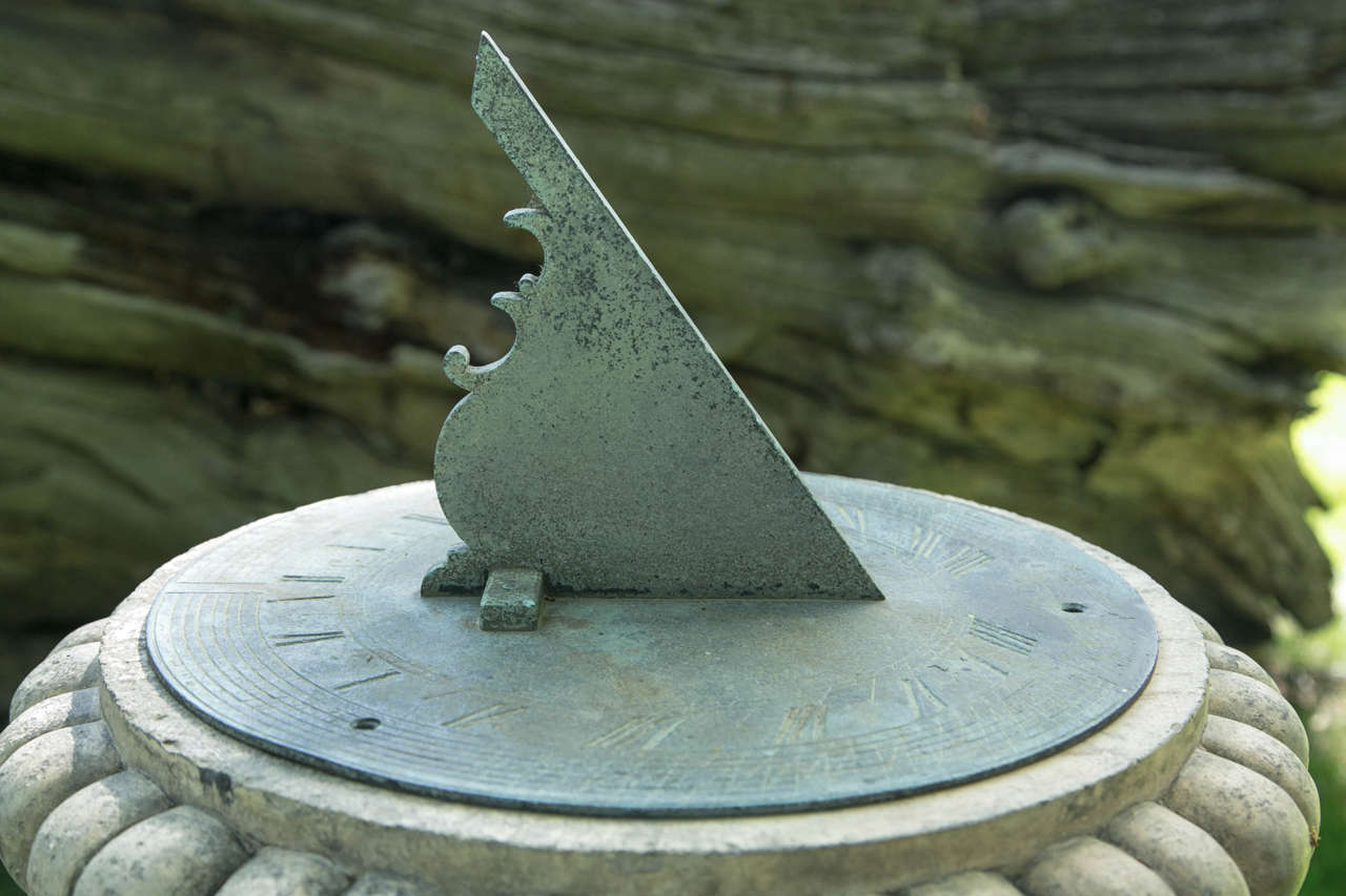 18th Century Dial Plate or Sundial on Stand at 1stDibs