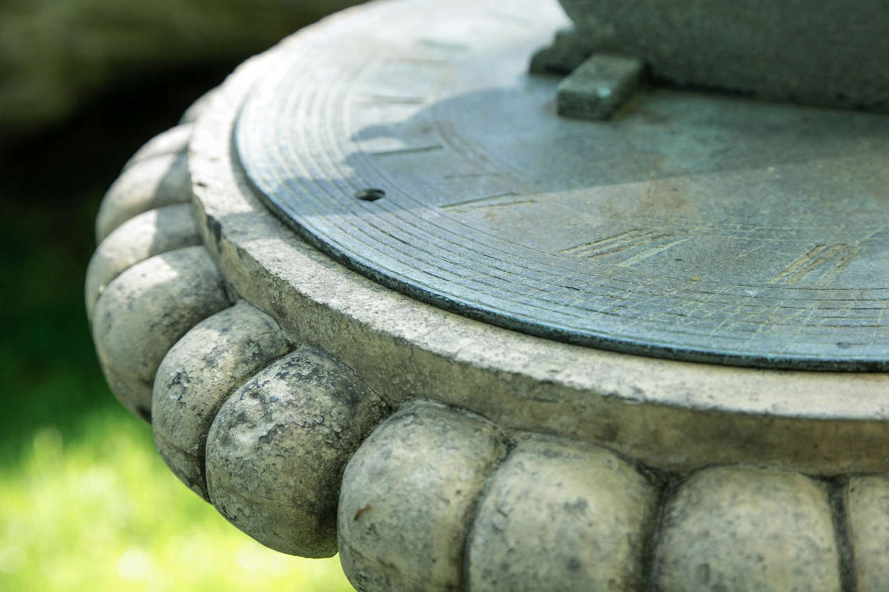 18th Century Dial Plate or Sundial on Stand at 1stDibs