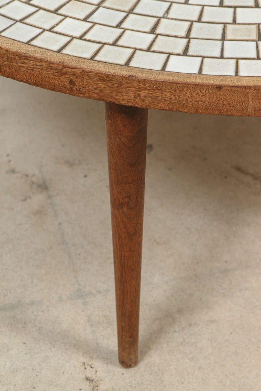 Round Walnut Table with Studio Tiles by Gordon Martz for Marshall ...