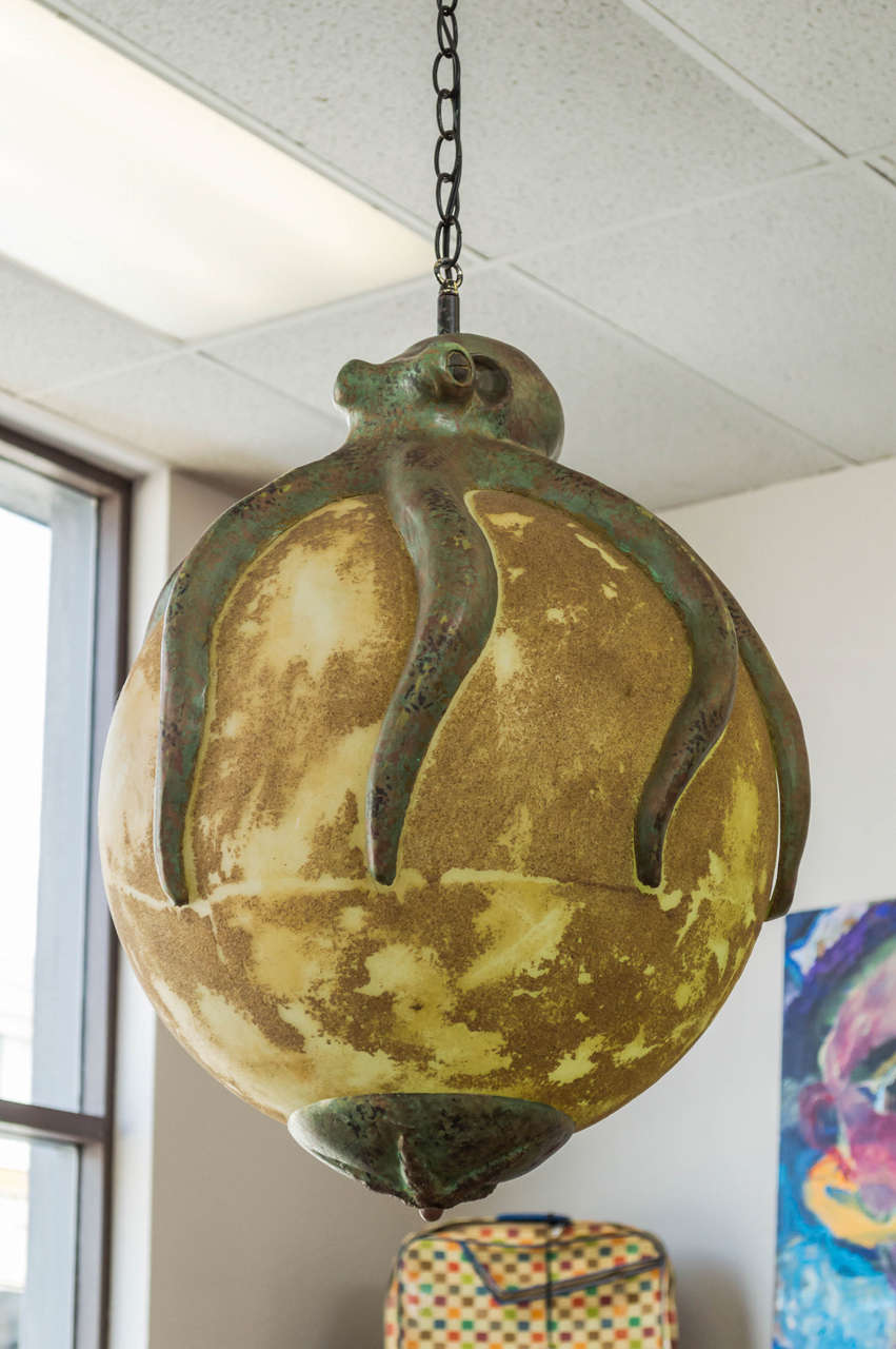 One Octopus Light Fixture from the Monterey Culinary Academy, circa ...