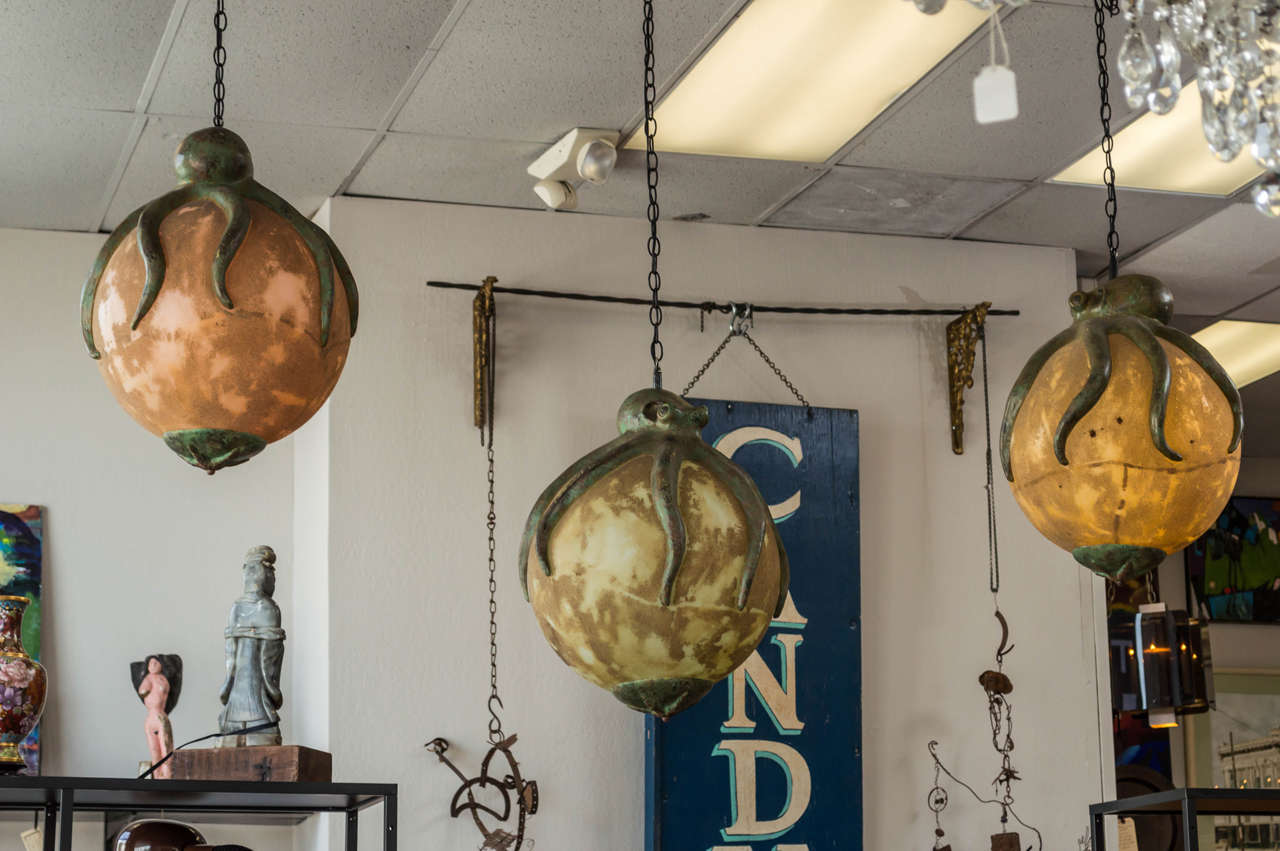 One Octopus Light Fixture from the Monterey Culinary Academy, circa ...