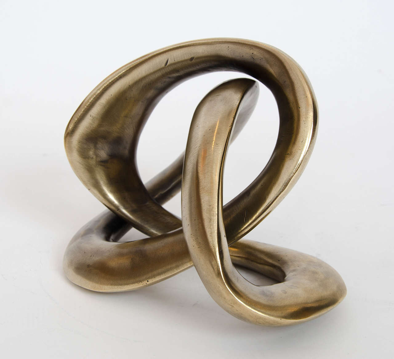 Double Loop Bronze Sculpture at 1stDibs