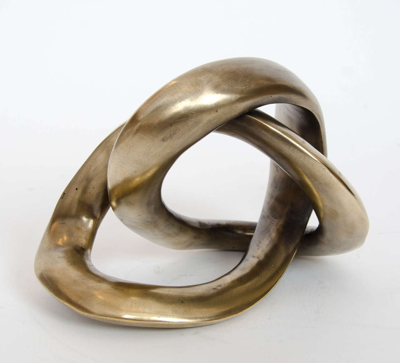 Double Loop Bronze Sculpture at 1stDibs