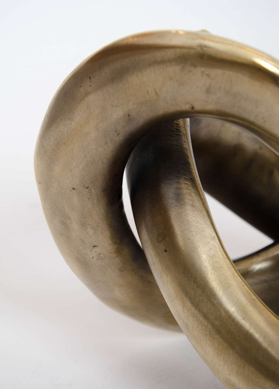 Double Loop Bronze Sculpture at 1stDibs