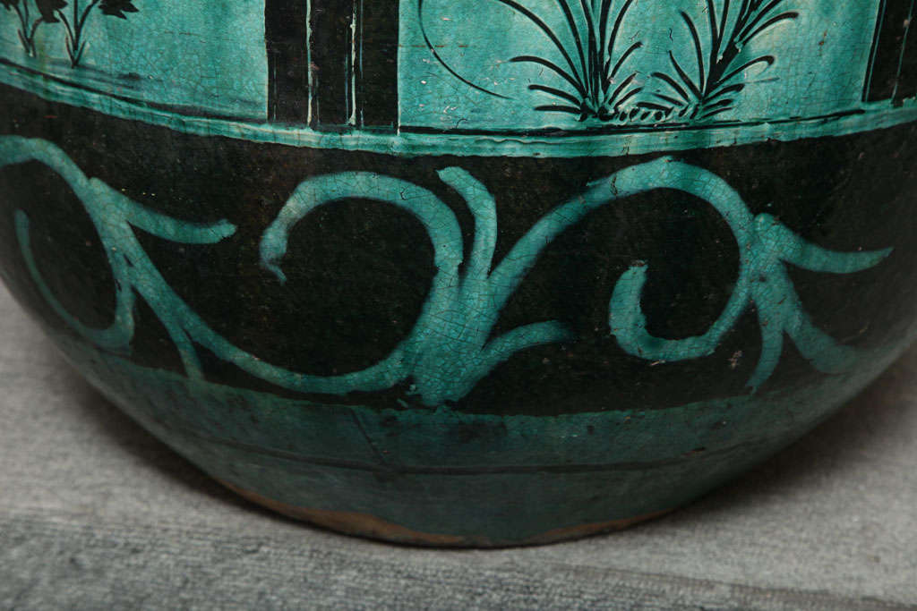 Large Hunan Turquoise Glazed Antique Ceramic Planter at 1stDibs | big hunan
