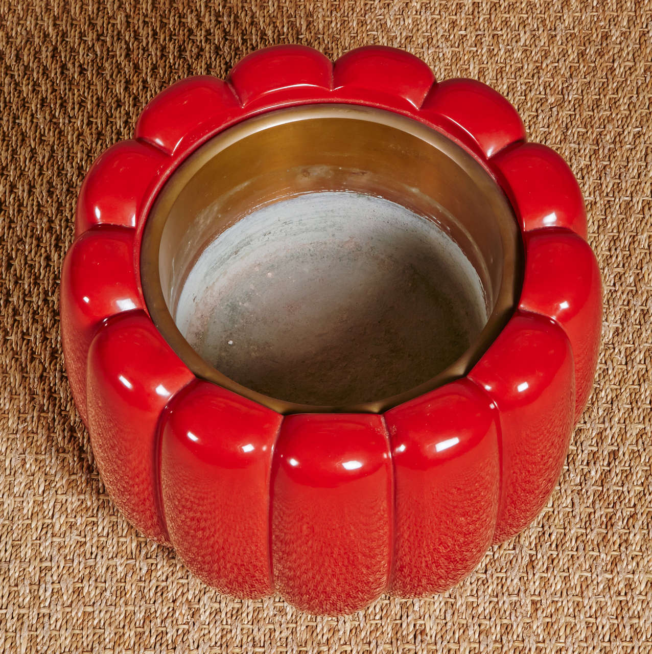 19th Century Pair of Japanese Red Lacquer Hibachi at 1stDibs