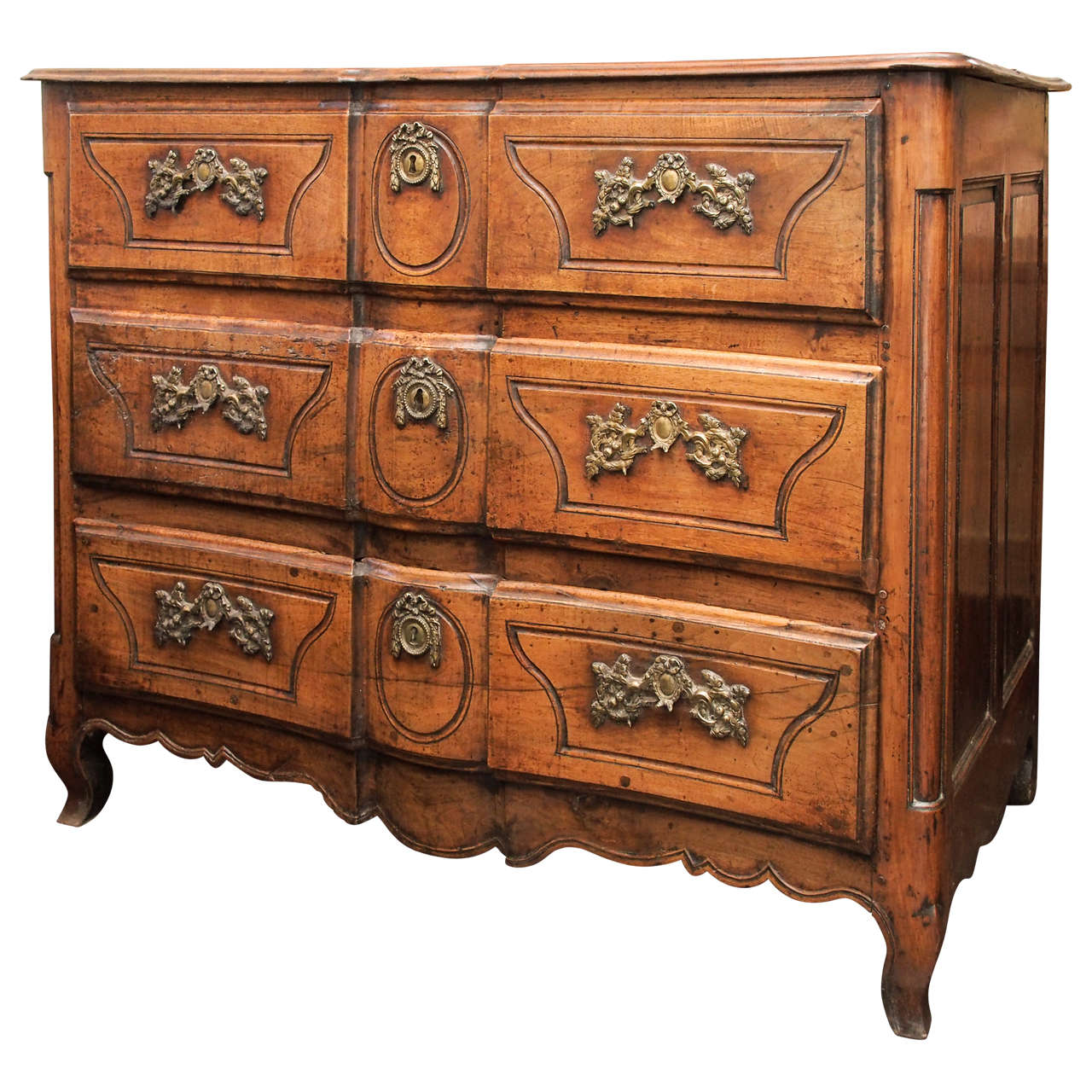 Exceptional Walnut Regence Commode For Sale at 1stDibs