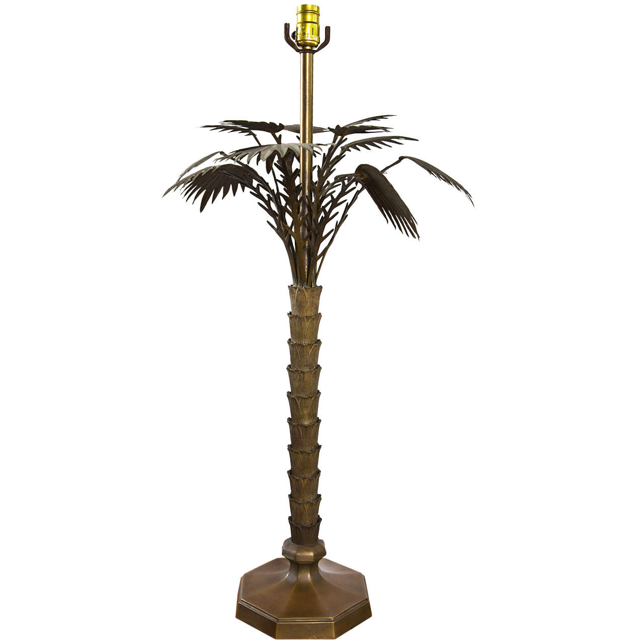 Brass Palm Tree Table Lamp at 1stDibs