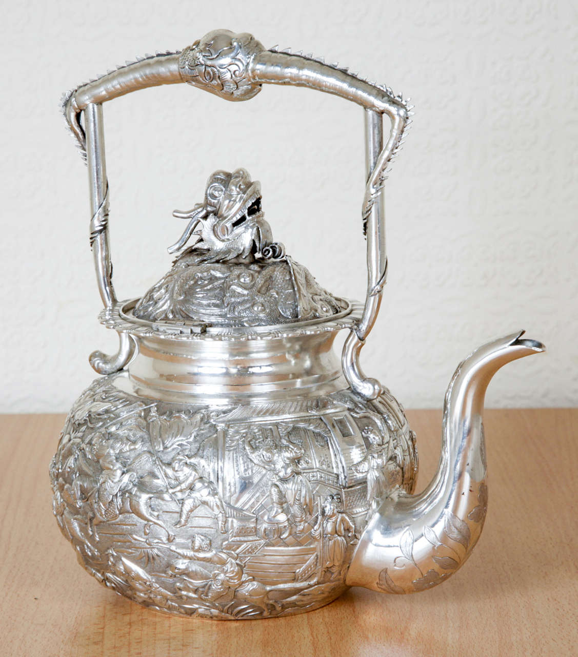 Chinese Export Silver Kettle at 1stDibs