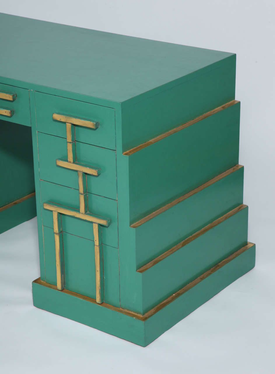 Paul Frankl Skyscraper Desk, Lacquered and Gilt Wood, circa 1927 For ...