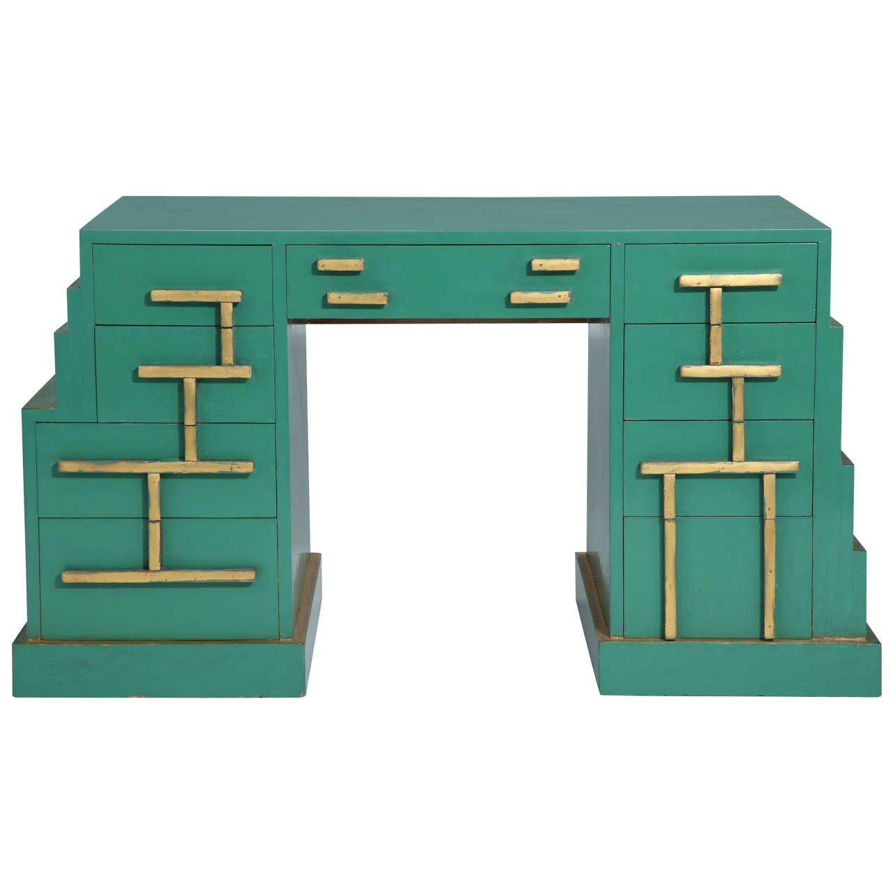 Paul Frankl Skyscraper Desk, Lacquered and Gilt Wood, circa 1927 For ...