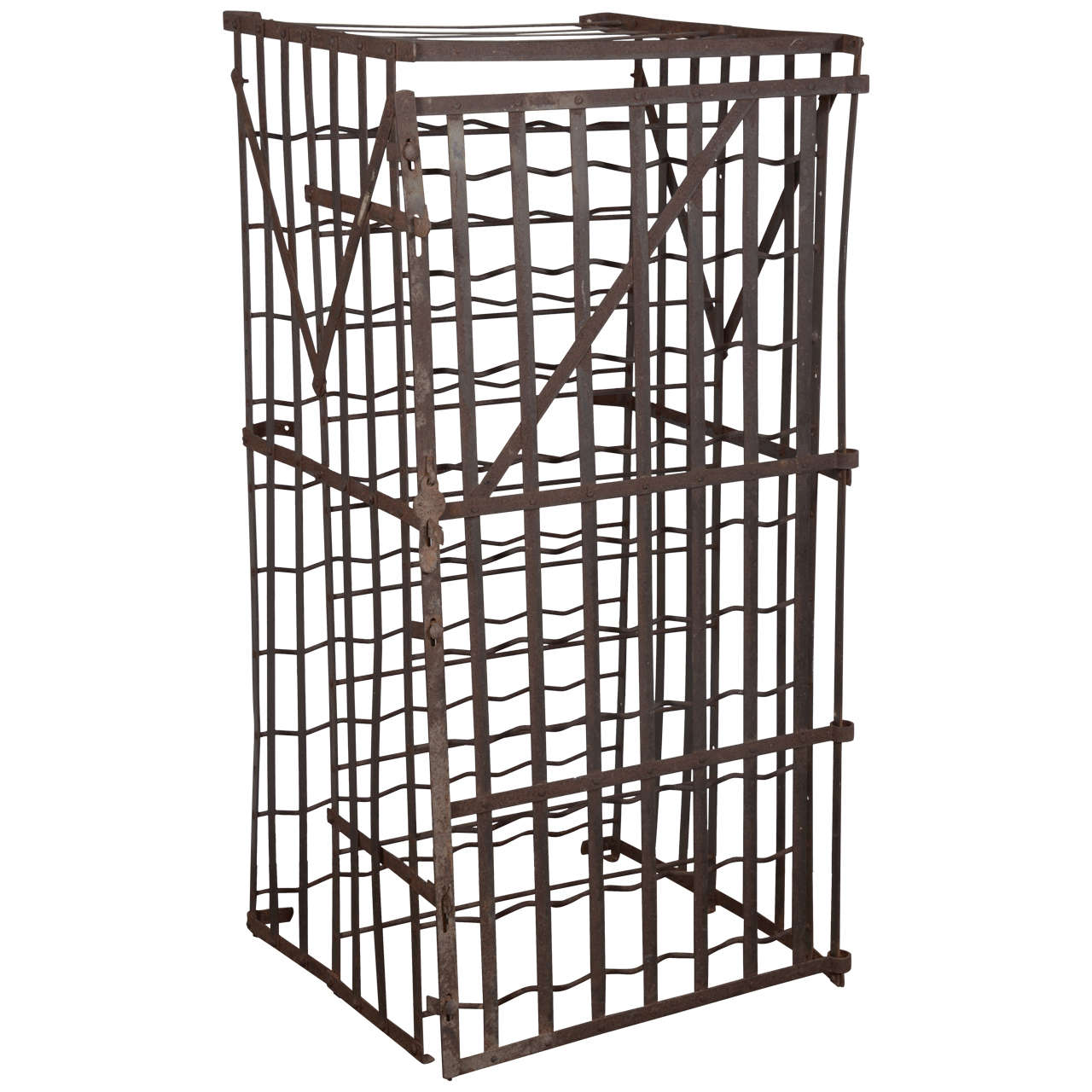 19th Century Iron Wine Cage at 1stDibs