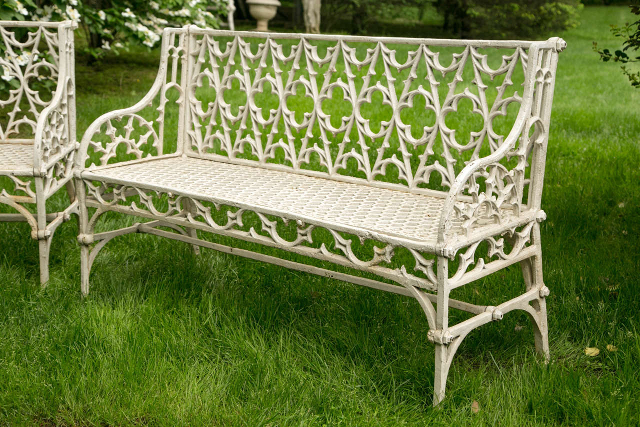 Pair of Gothic Style Cast Iron Garden Benches at 1stDibs | gothic ...