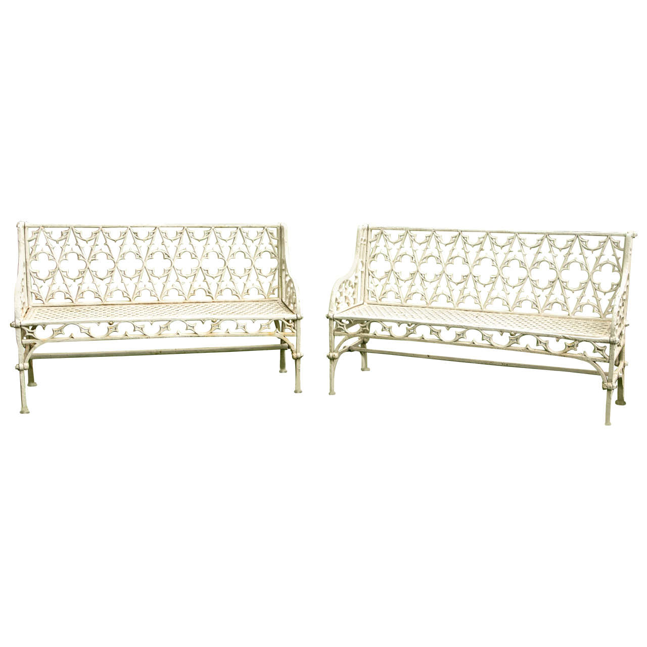 Pair of Gothic Style Cast Iron Garden Benches at 1stDibs | gothic ...