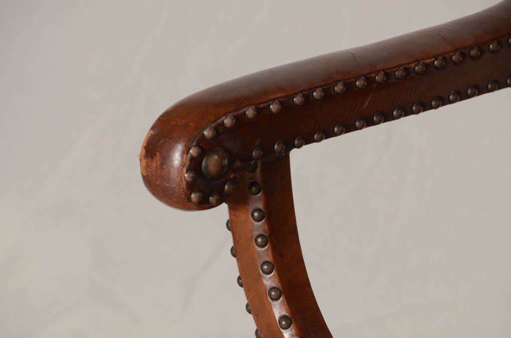 X Frame Studded Leather Chair at 1stDibs | x frame chair, x-frame chair ...