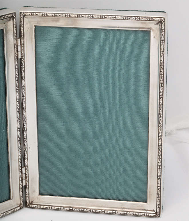 Sterling Silver HInged Double Picture Frame at 1stDibs