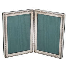 Sterling Silver HInged Double Picture Frame at 1stDibs