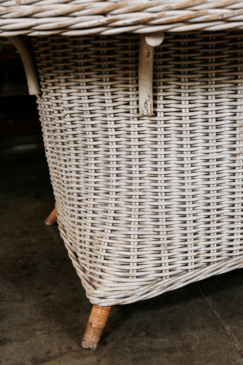 Large Wicker Table at 1stDibs