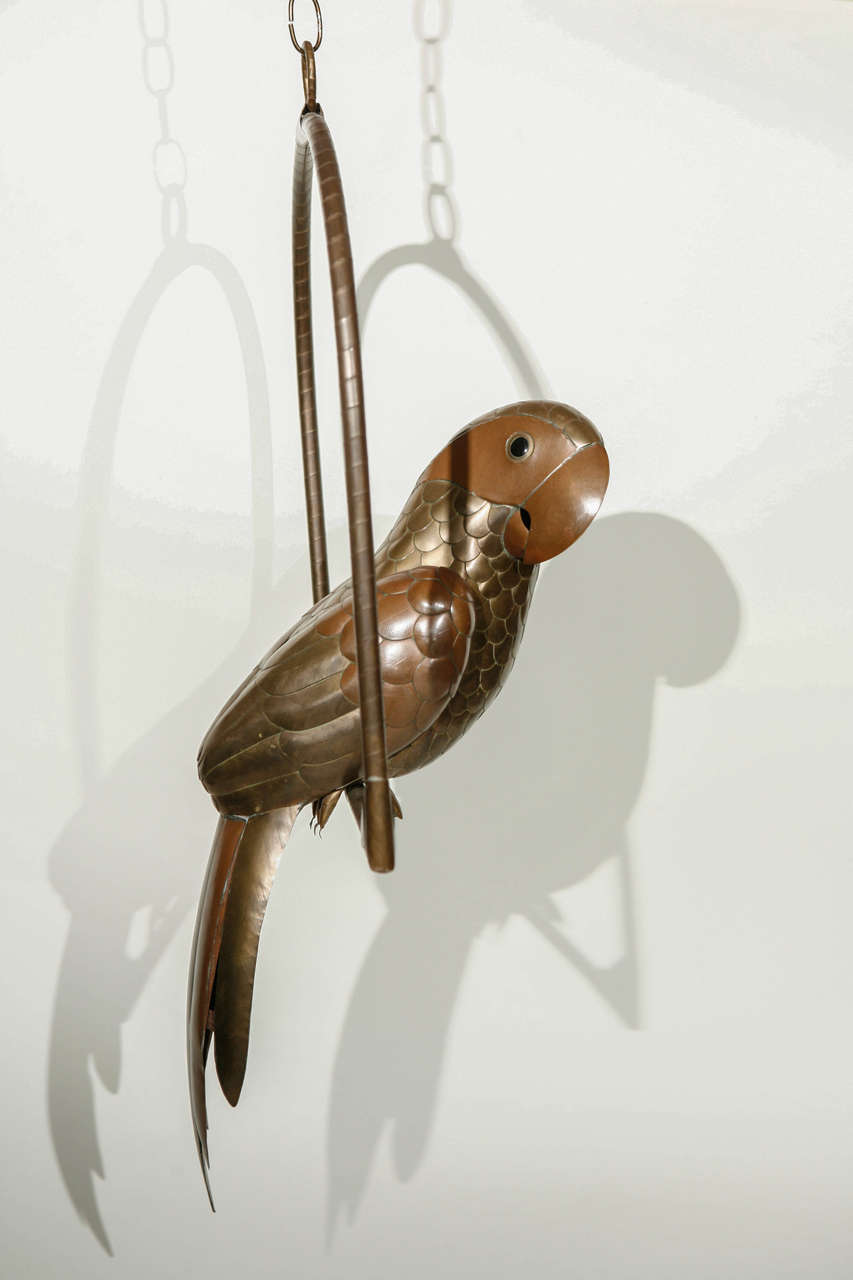Copper and Brass Parrot by Sergio Bustamante For Sale at 1stDibs ...