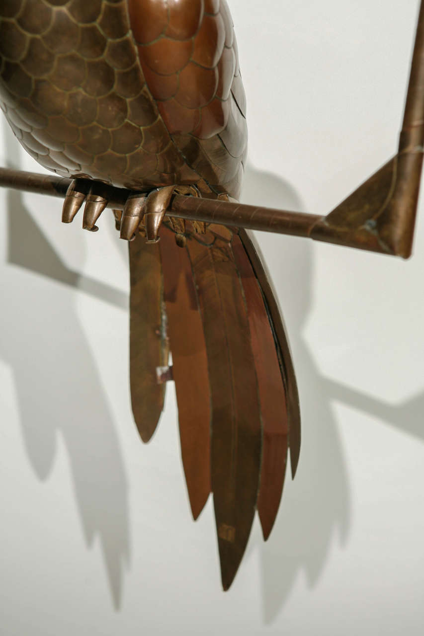 Copper and Brass Parrot by Sergio Bustamante For Sale at 1stDibs ...