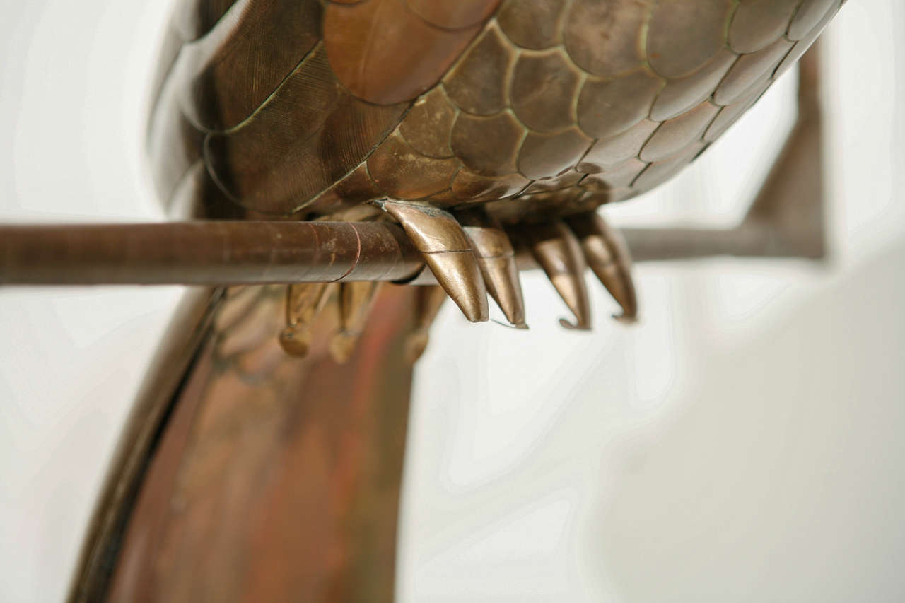 Copper and Brass Parrot by Sergio Bustamante For Sale at 1stDibs ...