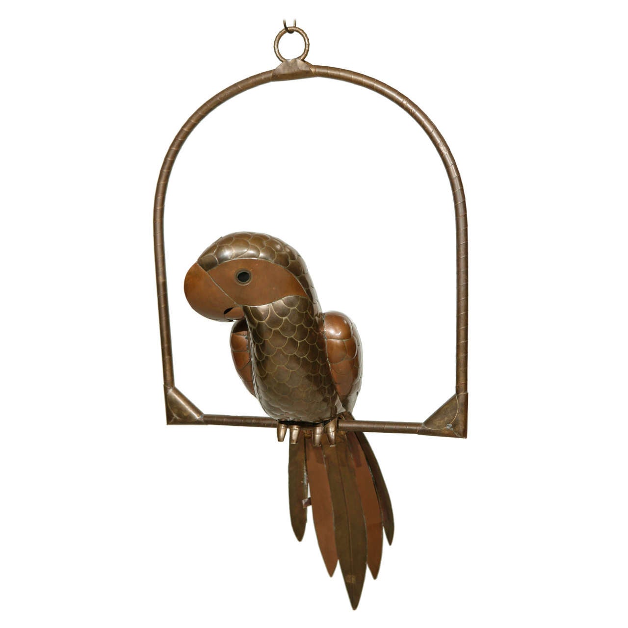 Copper and Brass Parrot by Sergio Bustamante For Sale at 1stDibs ...