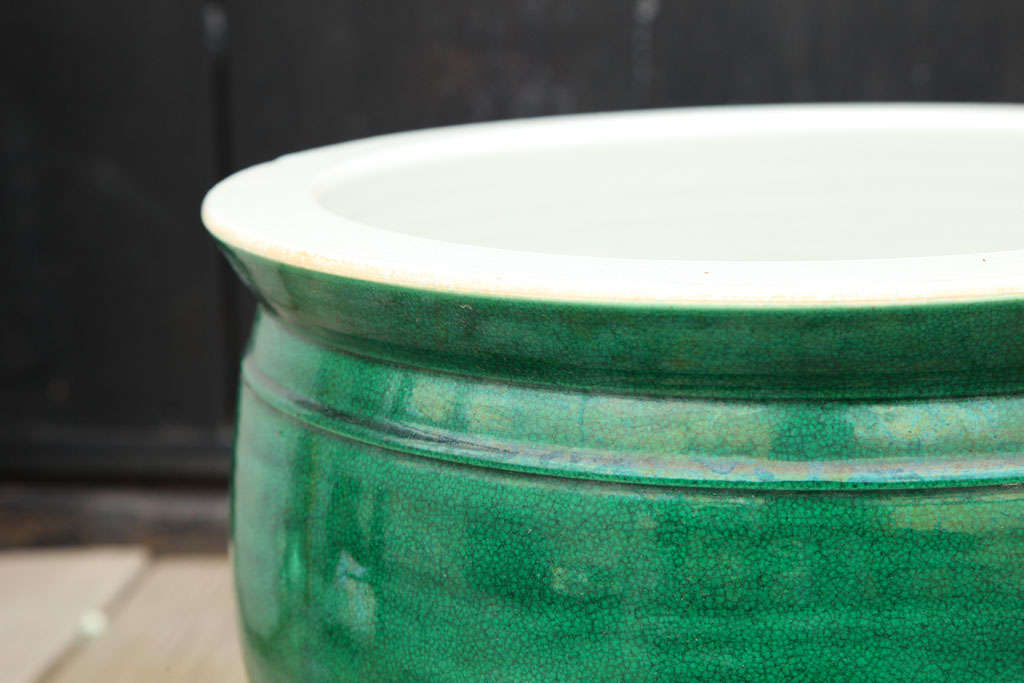 Green Chinese Fish Bowl For Sale at 1stDibs