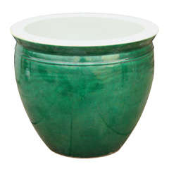 Green Chinese Fish Bowl For Sale at 1stDibs
