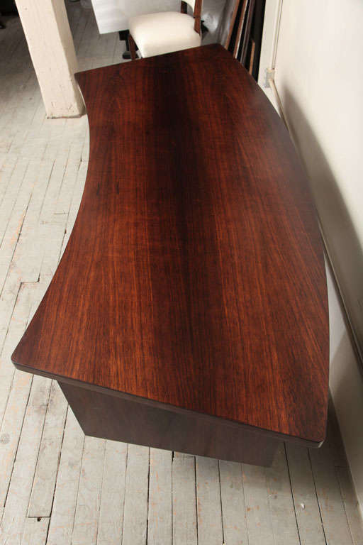 Modernist Curved Writing Desk For Sale at 1stDibs