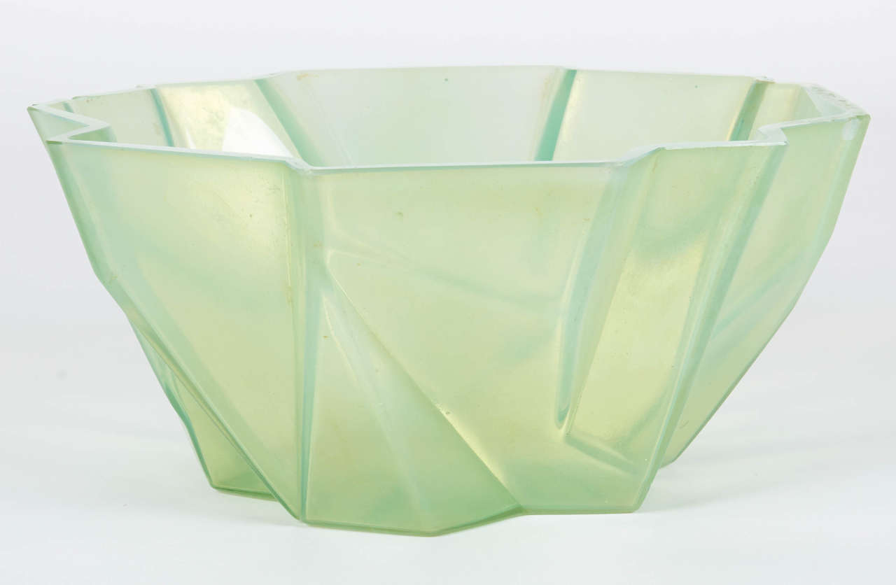 Ruba Rombic Bowl in Jade, by Reuben Haley for Consolidated Glass at ...