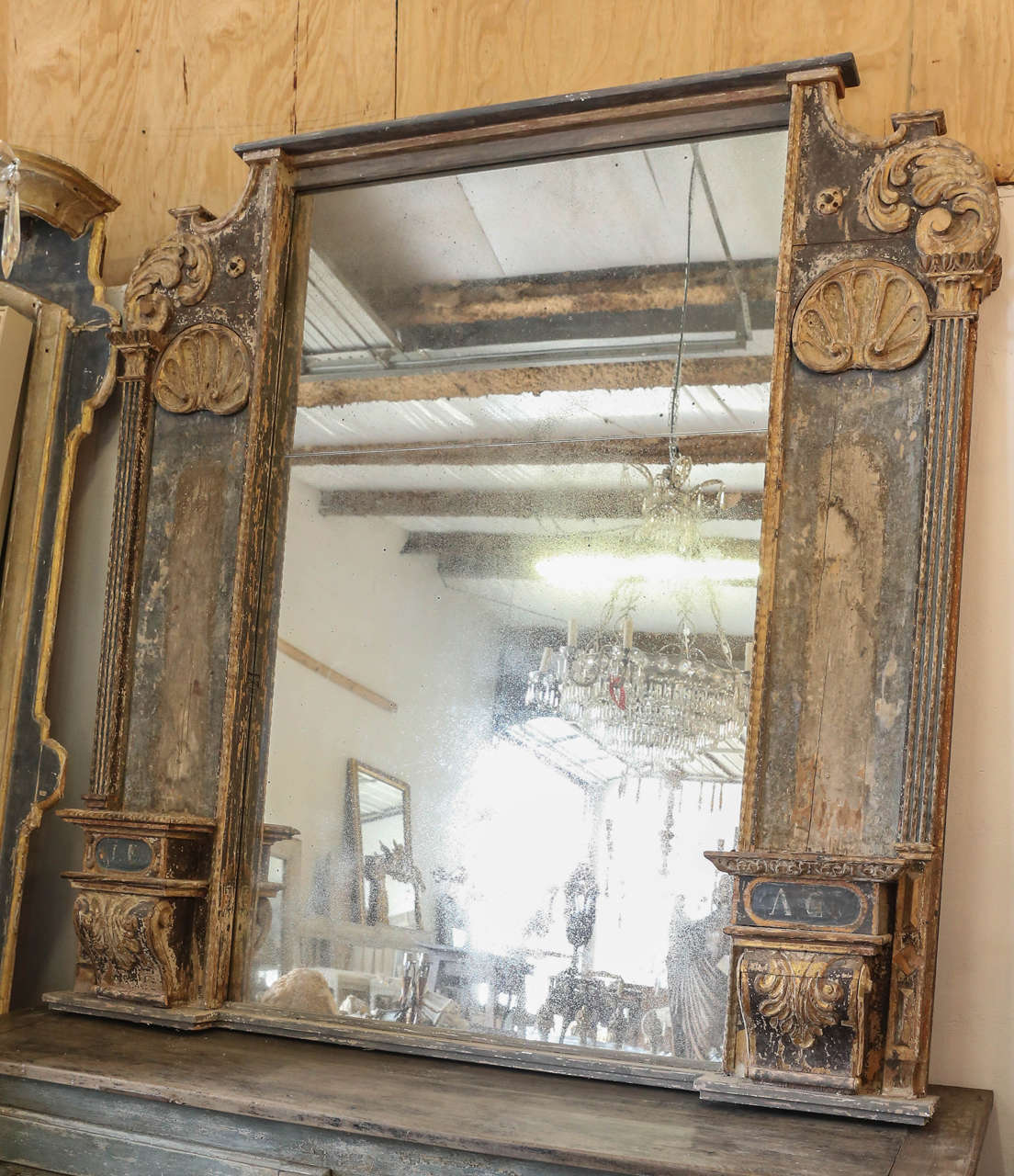 Spanish 17th Century Altar Frame Made into Mirror at 1stDibs