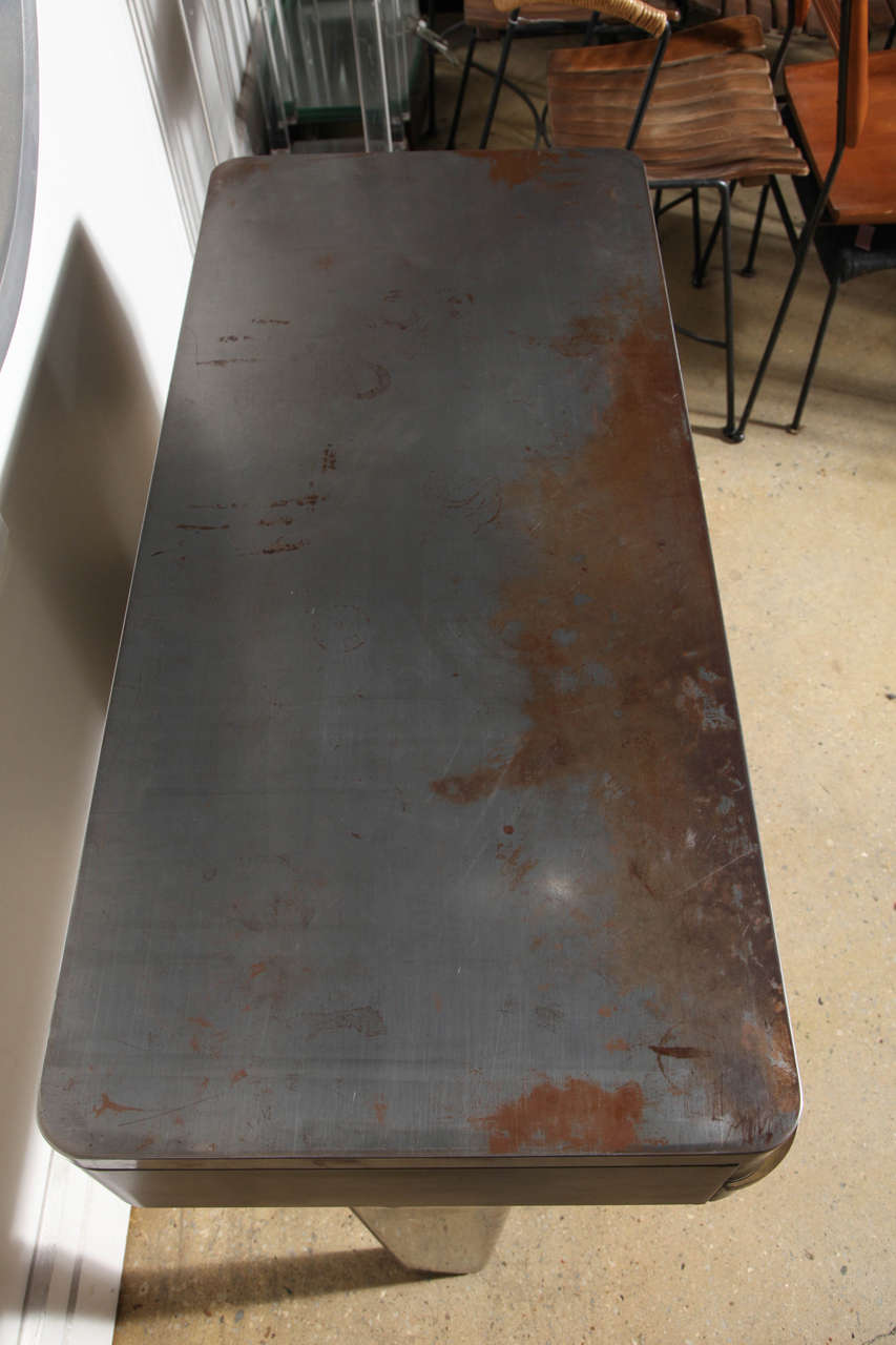 1940s Royal Chrome Machine Age Metal Desk at 1stDibs | art deco metal ...