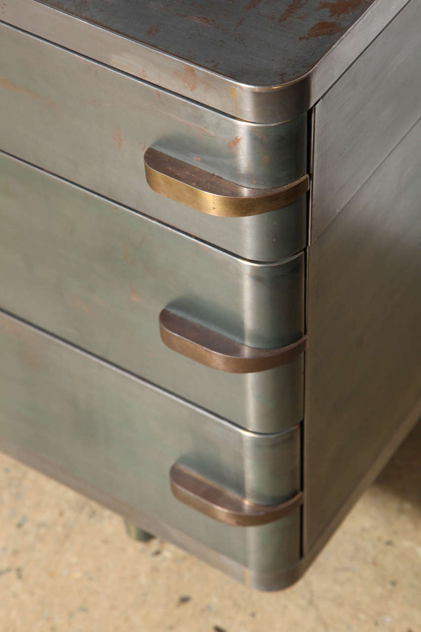 1940s Royal Chrome Machine Age Metal Desk at 1stDibs | art deco metal ...