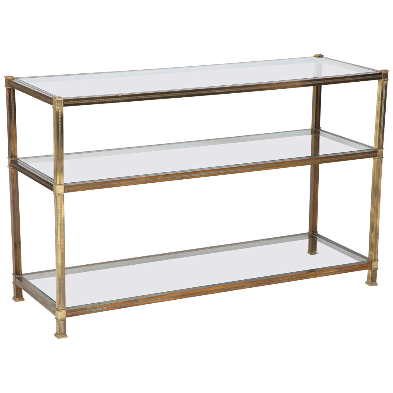 Vintage Brass Console at 1stDibs