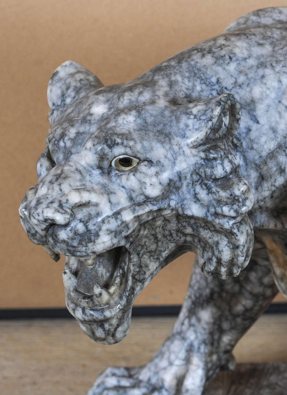 Italian Marble Tiger For Sale at 1stDibs