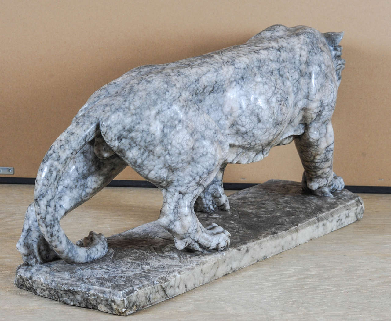 Italian Marble Tiger For Sale at 1stDibs