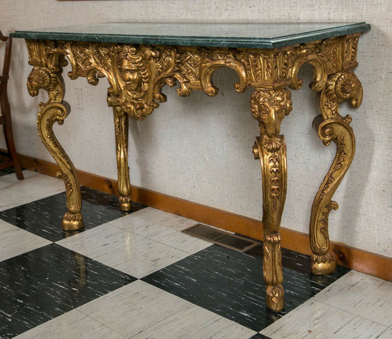 Custom Carved and Gilded Console at 1stDibs