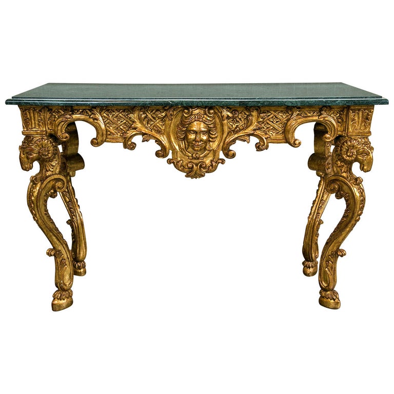 Custom Carved and Gilded Console at 1stDibs