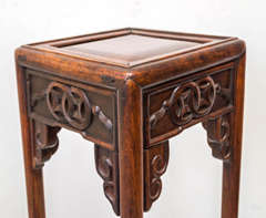 Chinese Hong Mu Vase Stand or Side Table at 1stdibs