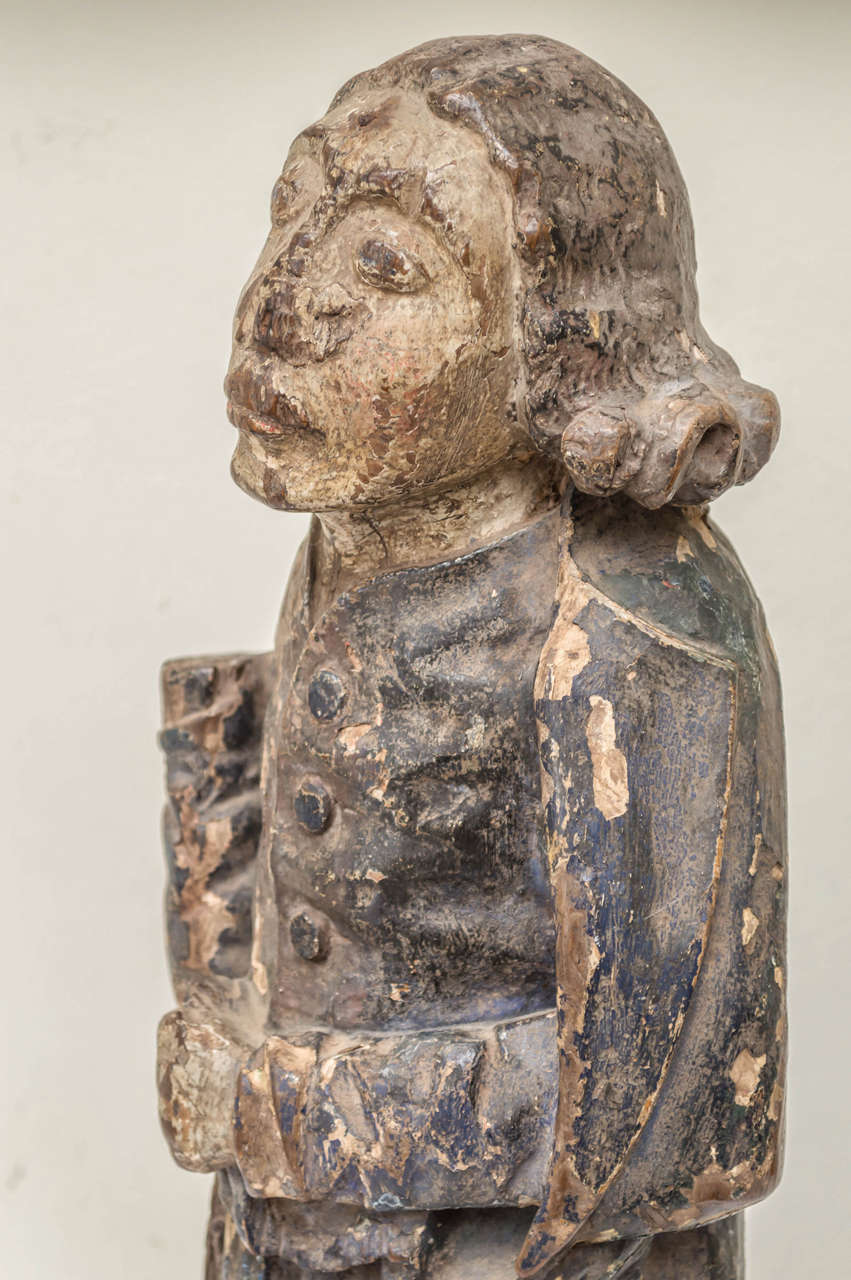 16th Century French Oak Polychrome Statue of Saint Maudez For Sale at ...