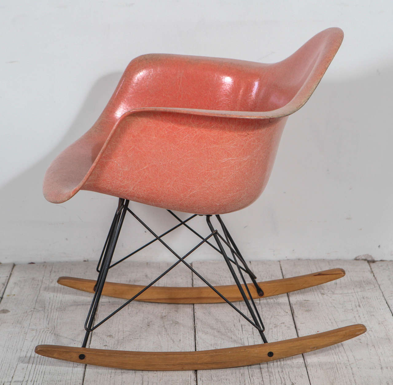 Early Edition Eames Rocker in Coral Salmon at 1stDibs | vintage eames ...