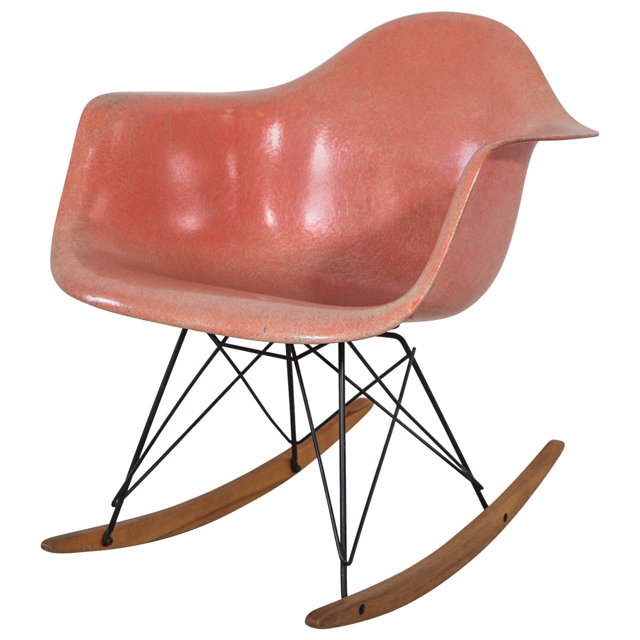 Early Edition Eames Rocker in Coral Salmon at 1stDibs | vintage eames ...