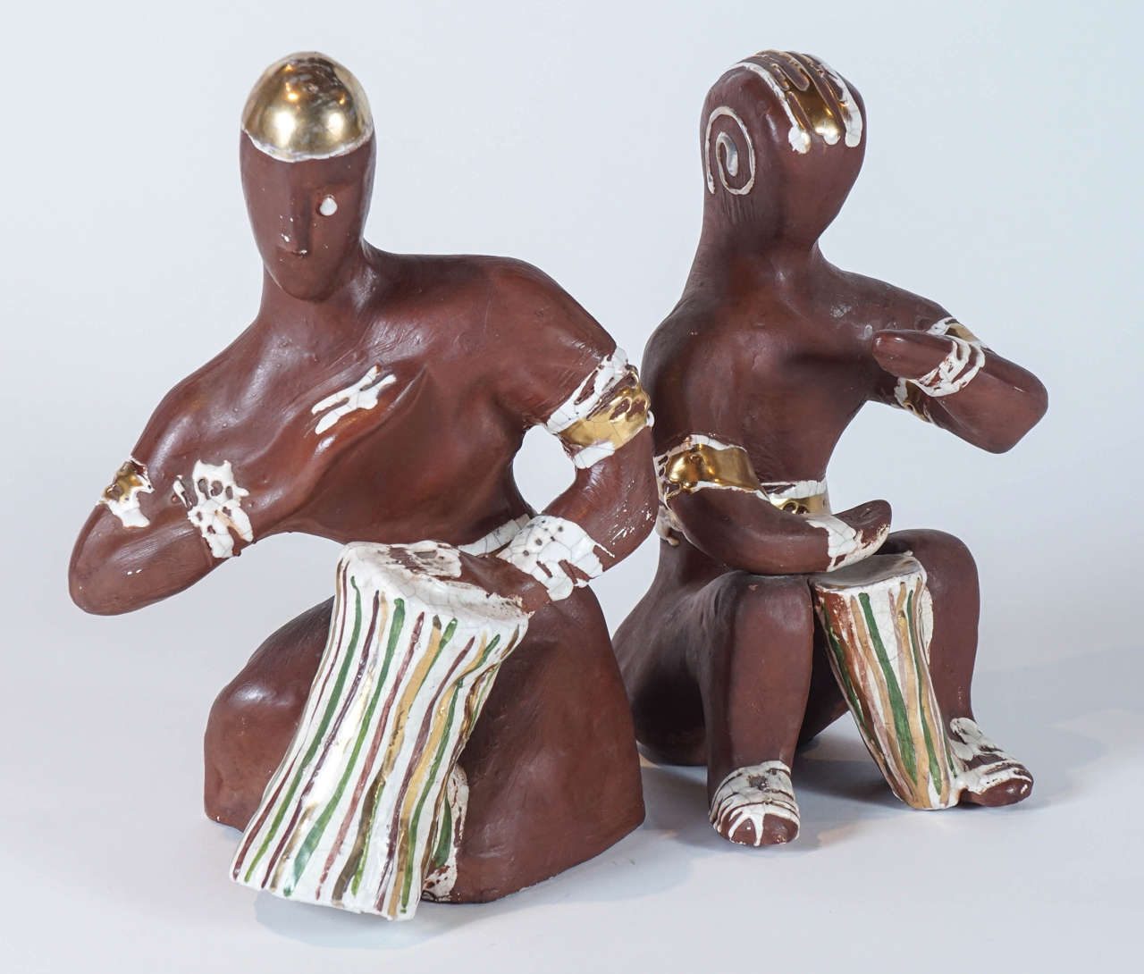 Pair of Ceramic Bongo Players at 1stDibs