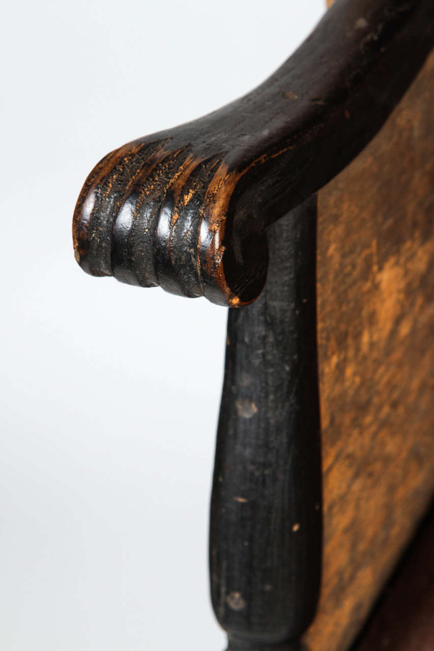 Early American Primitive Chair at 1stDibs | primitive wingback chair ...
