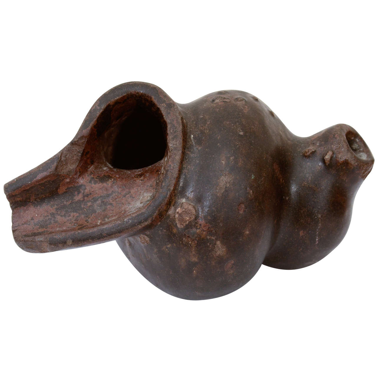 Rare Khmer Stoneware Shell-Form Vessel at 1stDibs