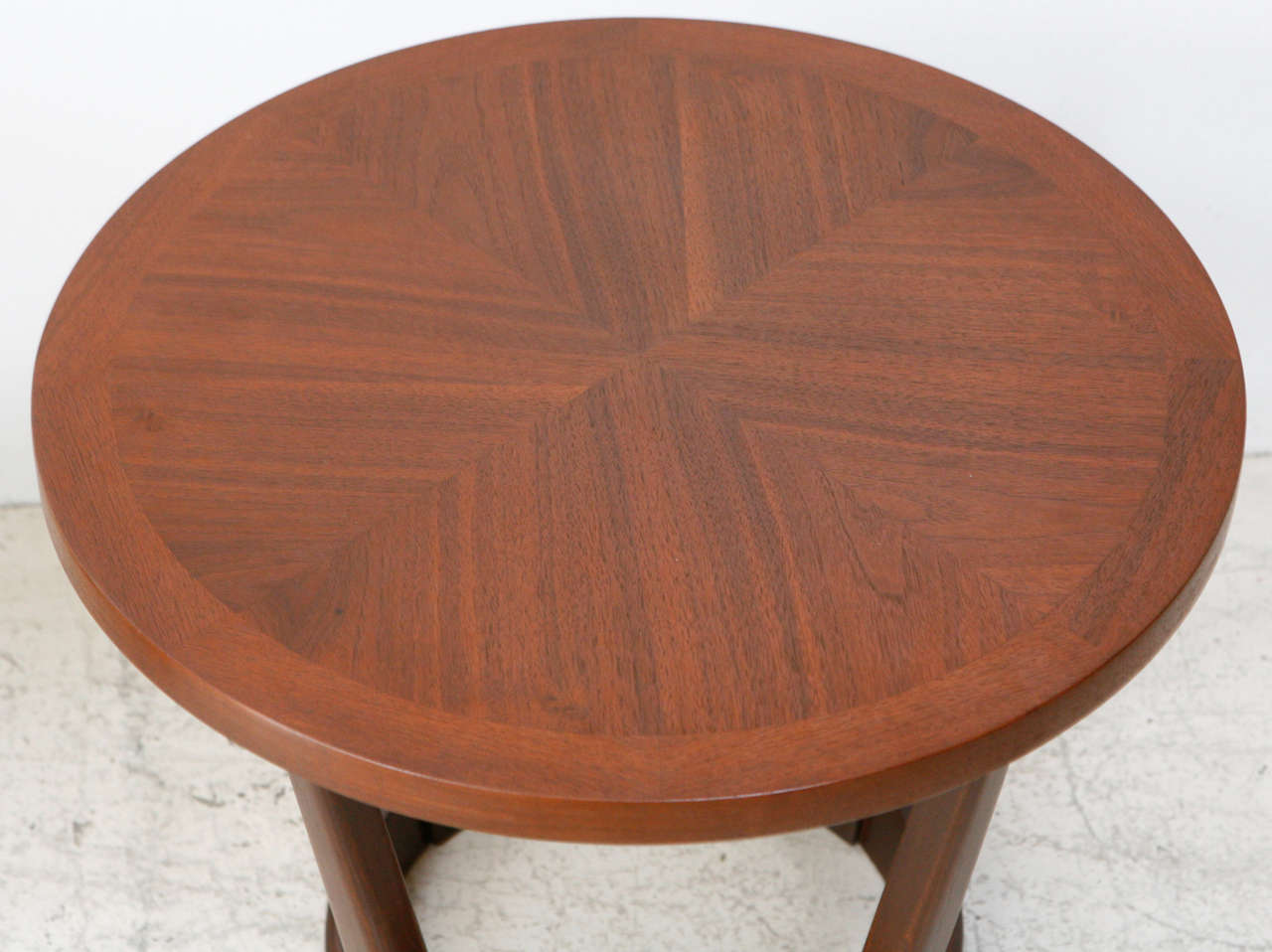 Pair of Round Walnut Chow Tables at 1stDibs