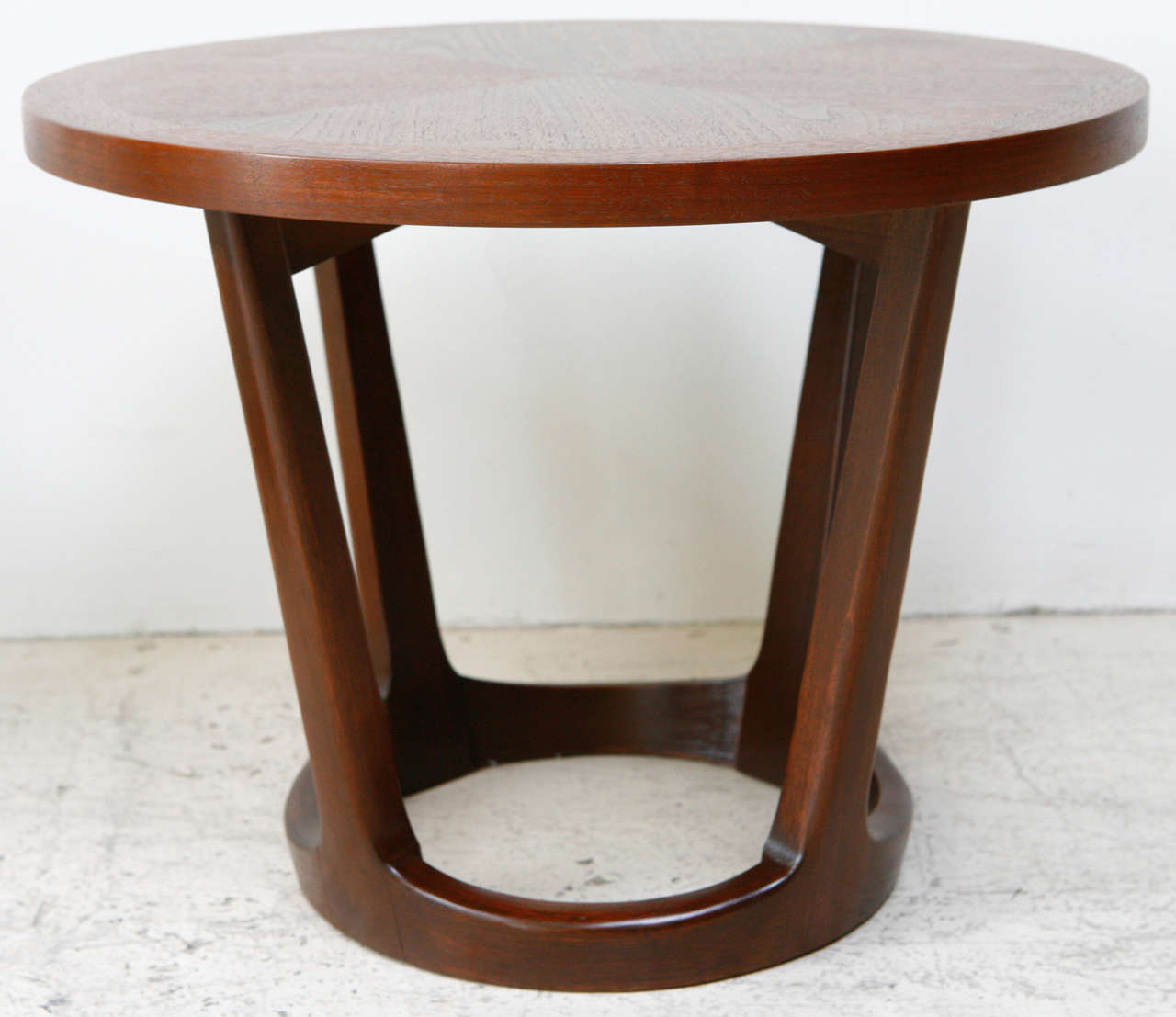 Pair of Round Walnut Chow Tables at 1stDibs