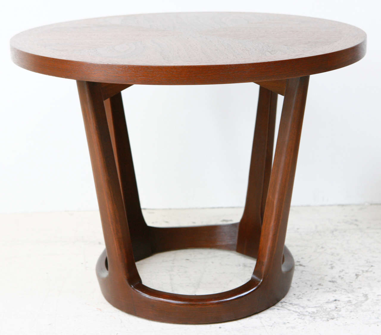 Pair of Round Walnut Chow Tables at 1stDibs