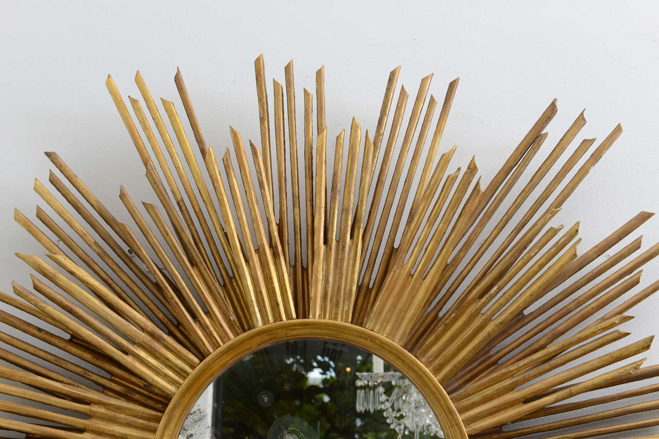 Large Sunburst Mirror at 1stDibs